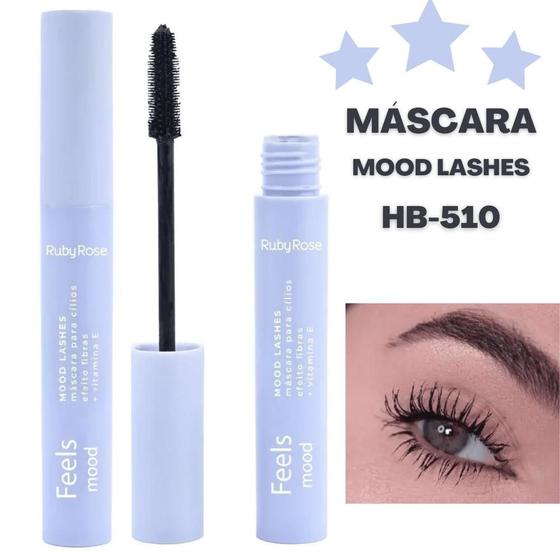 Máscara De Cílios Feels Mood - Mood Lashes - HB510 Ruby Rose - Máscara ...