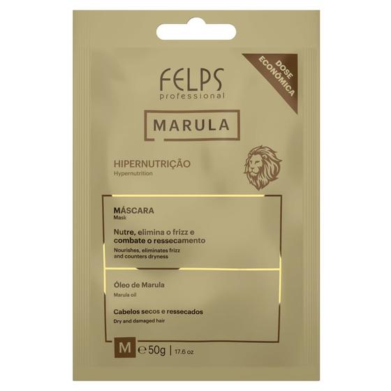 Máscara de Hipernutrição Felps Professional Marula Sachê 50g - Kit de ...