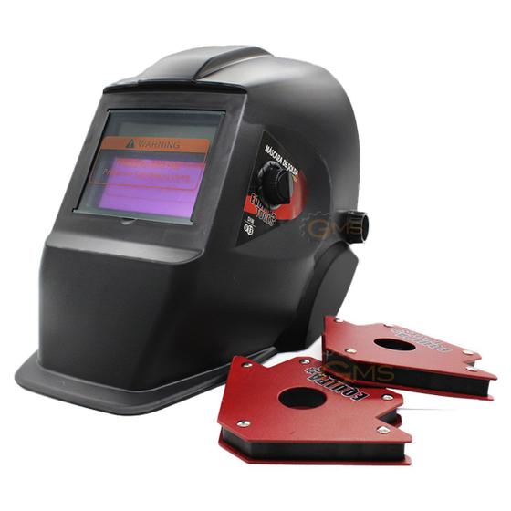 Mascara De Solda Automática + Esquadro Magnético 12kg - EQUIPA TOOLS - Máscara de Solda ...