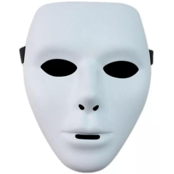 Máscara De Terror Branca Sem Face Halloween Cosplay Fillme Terror ...