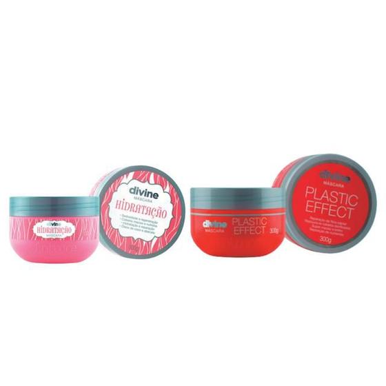 Mascara Divine Hidratação Mascara Plastic Effect Fattore 300g - Máscara ...