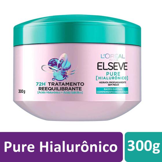 Máscara Elseve Pure Hialurônico Loréal Paris 300g - Máscara Capilar ...
