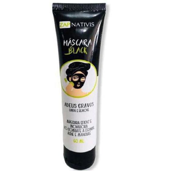 Máscara Facial Black Adeus Cravos Zap Nativis - Máscara Facial ...