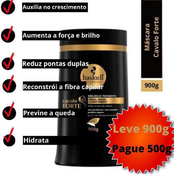 Máscara Haskell Cavalo Forte 900g - Máscara Capilar - Magazine Luiza
