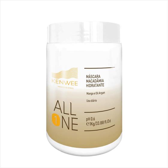 Máscara Hidratante de macadâmia c/Manga e Óleo Argan - All One Kenwee 1 Kg - Máscara Capilar ...