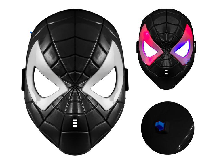 Mascara Infantil Marvel Homem Aranha Plastica Com Led Preta Simbionte ...