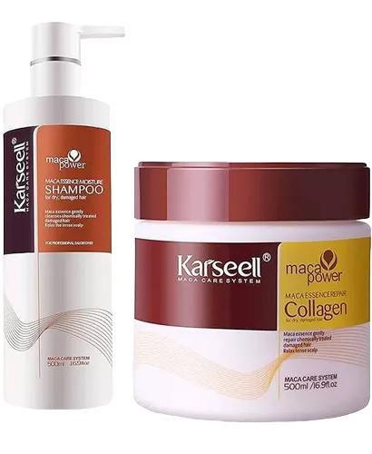 Máscara Karseell Alto Impacto + Shampoo Maca Essense 500ml - Máscara ...
