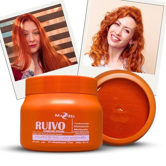 Máscara Matizadora Ruivo Mairibel 250g - Ativador de Tons Ruivo Acobreado - Mairibel Cosméticos ...