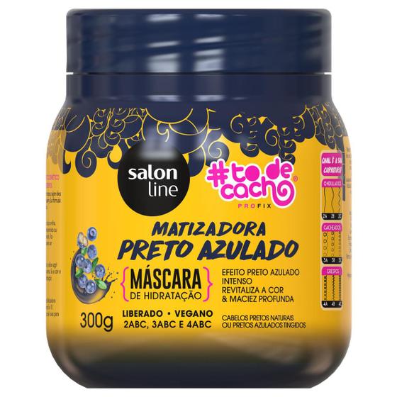 Máscara Matizadora todecacho Preto Azulado 300g - SALON LINE ...