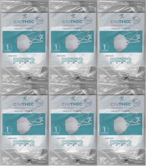 Mascara N95 Pff2 98% Proteção ANVISA/INMETRO/CA 6 unidades - CAITECH ...