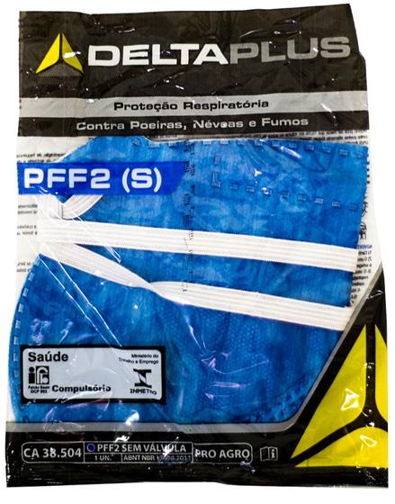 Máscara PFF2 Delta Plus cor azul sem válvula 100 Unidades - Máscara ...