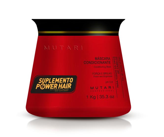 Máscara power hair mutari 1kg suplemento crescimento capilar ...