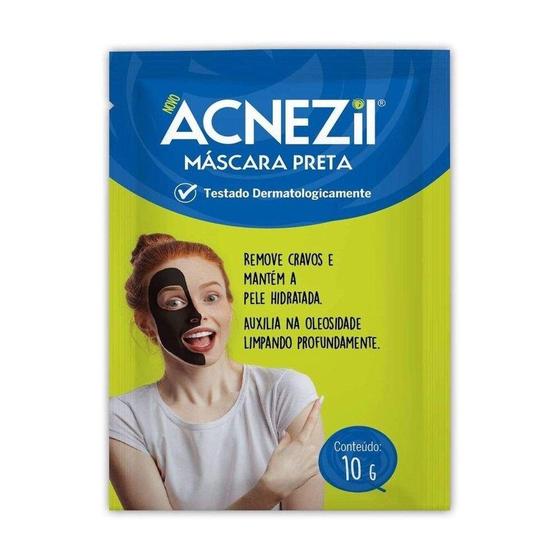 Máscara Preta Facial Acnezil Remove Cravos Espinha Sachê 8g - Máscara ...