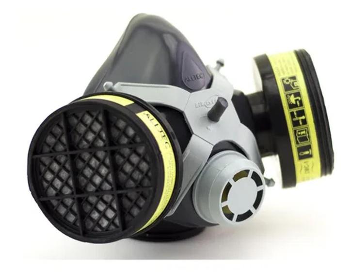 Máscara semi facial com 2 filtros Vapores orgânicos gases ácidos epi ...