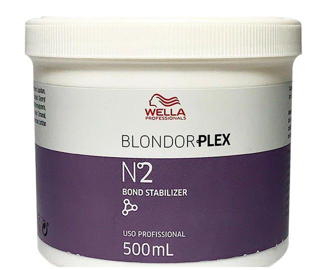 Máscara Wella Professionals Blondor Plex N2 Bond Stabilizer 500 ml ...