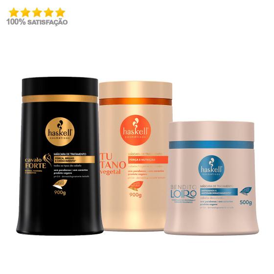 Mascaras Haskell Cavalo Forte Tutano 900g + Bendito Loiro 500g ...