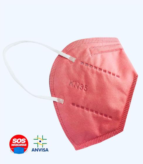 Máscaras KN95 Rosa Adulto com ANVISA - Kit de 50 Unidades - FPP2 ...