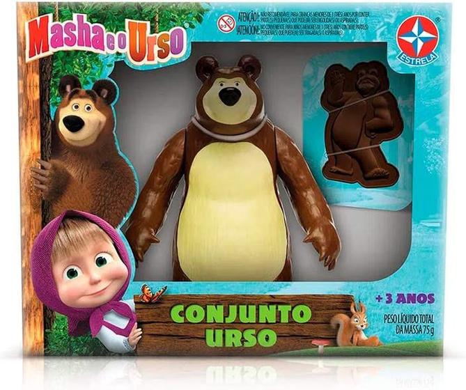 Masha e o Urso Conjunto Boneco Urso Estrela 1001005700035 - Bonecos ...