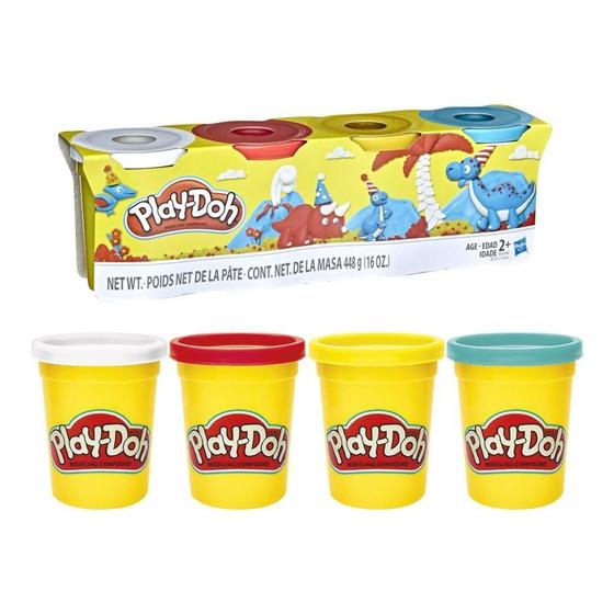 Massa de Modelar Play-Doh Sortido B5517 - 1 Embalagem com 4 Unidades ...