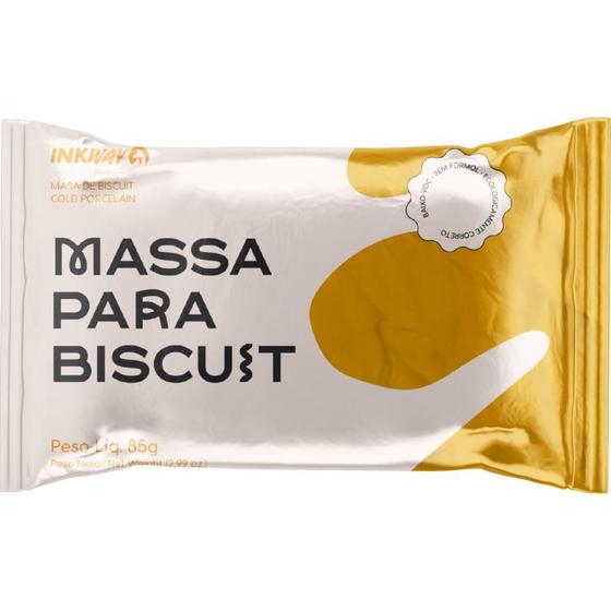 Massa de Porcelana Fria Biscuit 85G Amarelo Ouro CX com 10 - INK WAY - Massa de Biscuit ...