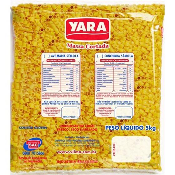 Massa de Sêmola Ave Maria Yara 5kg - Macarrão - Magazine Luiza