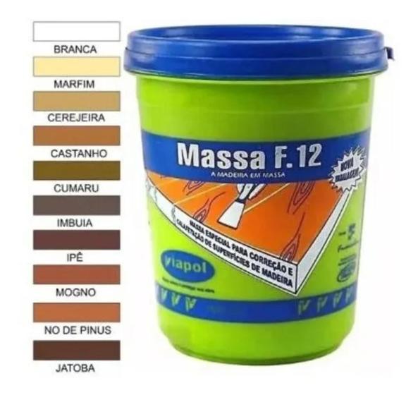 massa para madeira f12 viapol oito cores 400g - Massa para Madeira ...