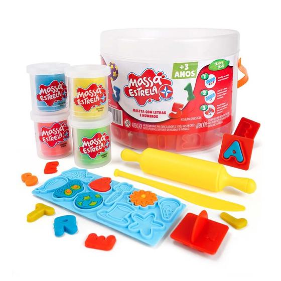 Massinha de Modelar - Massa Estrela - Maleta Letras e Números - Estrela ...