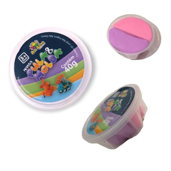 Massinha de Modelar Pula e Molda Não Gruda 40g Rosa e Lilás - Art Brink ...