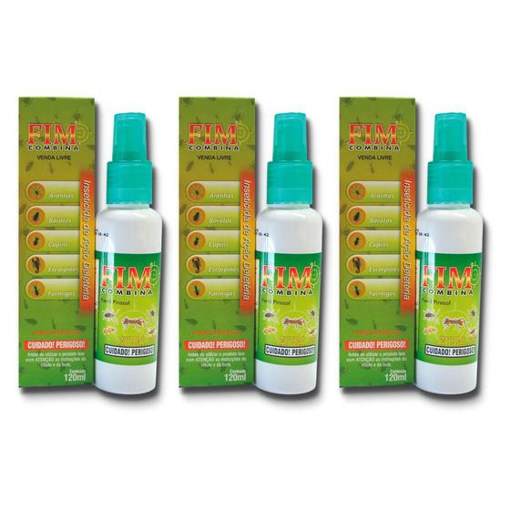 Mata Formiga Aranha Barata Kit Spray 3 UN Fim Combina 120ml - RAWELL ...