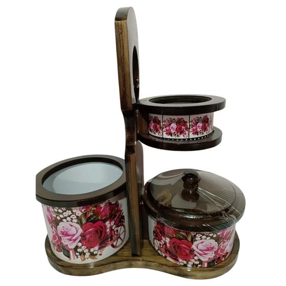 Mateira Em Maderia Com Porta Termica, Cuia E Erva Mate Cor Marfim ...