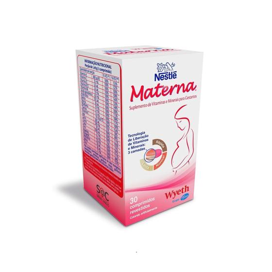 Materna Vitaminas & Minerais 30 unidades - Nestlé - Livros de Medicina ...