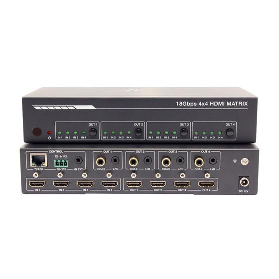 Matrix HDMI UHD 4K versão 2.0 4x4 portas / AS-MX44-2.0 - ALL SYNC ...