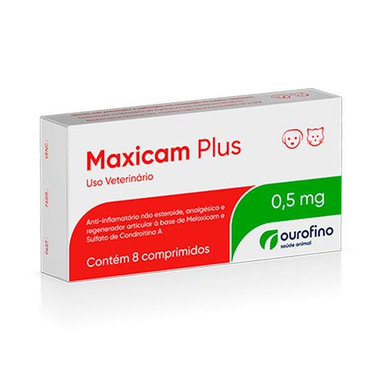 Maxicam Plus 0,5mg com 8 Comprimidos - OUROFINO - Anti-Inflamátório ...