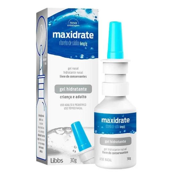 Maxidrate 6mg/g Gel Hidratante Nasal 30g - Libbs - Pós Sol - Magazine Luiza