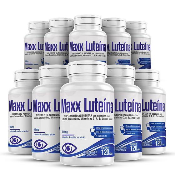 Maxx Luteina 10X 120 Cápsulas Zeaxantina Vit A C E Zn Cu - Floral Ervas ...