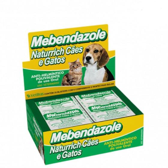 Mebendazole Naturrich Caães e Gatos Vermifugo - Farmácia Pet - Magazine ...
