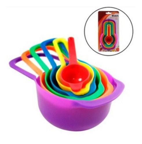 Medidor Colher Jogo Com 6 Peças 6 Medidas Coloridas - Abelhuda ...
