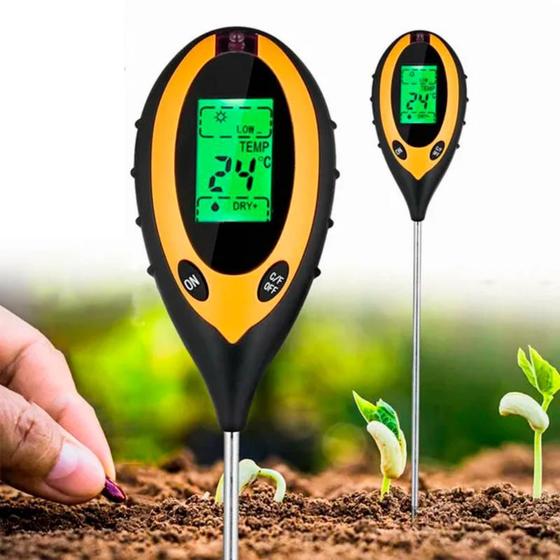 Medidor Digital PH Solo Água Aparelho Portátil Luz Solar 4 Em 1 Plantas ...