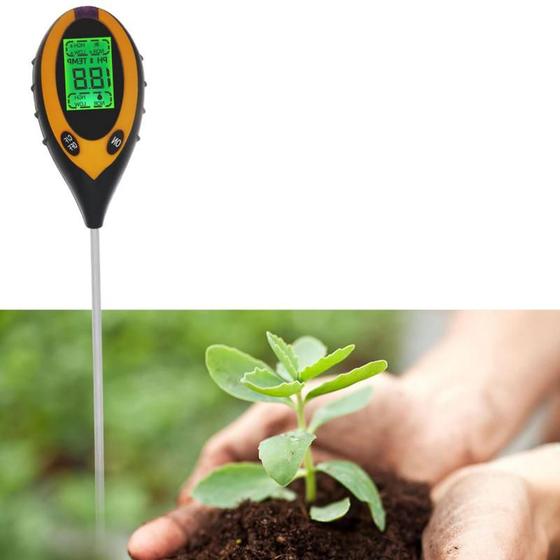 Medidor Digital PH Solo Terra Água Portátil Umidade Luz Solar 4 Em 1 ...