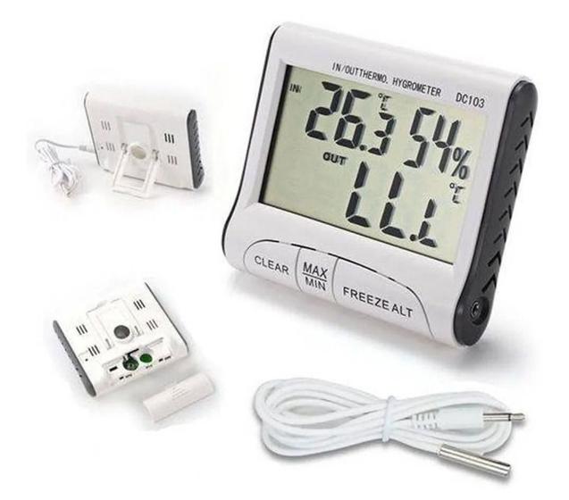 Medidor Termômetro Digital Freezer Geladeira/ Calor Ou Frio! - Jiaxi ...