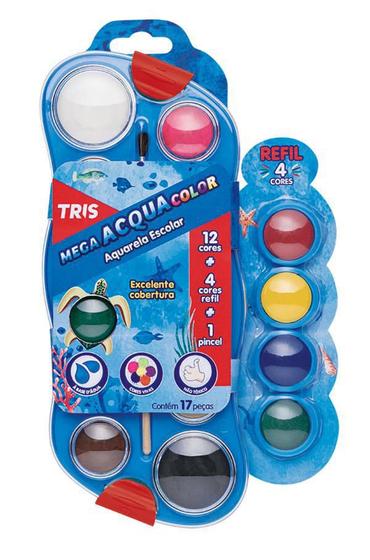 Mega Acqua Color - Aquarela Escolar - Tris - Material Escolar ...