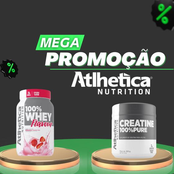 Mega Combo Atlhetica Whey Protein 100 Sabores Variados Creatina