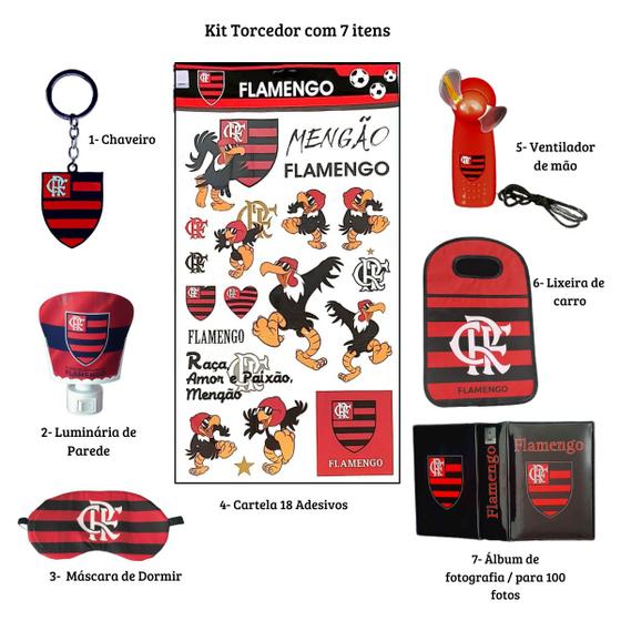 Mega kit do flamengo com 7 itens oficial licenciado - MILENO - Kit ...