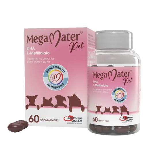 Mega Mater Pet Suplemento Alimentar para Cães e Gatos 60 Cápsulas ...