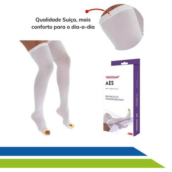 Meia Anti Trombo Elástica Venosan 7/8 Meia Coxa 18mmHg AES Estéril- Cód ...