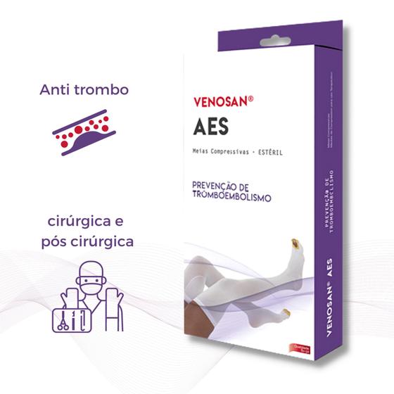 Meia de Compressão Venosan AES, 3/4 (Panturrilha), Anti trombo, não ...