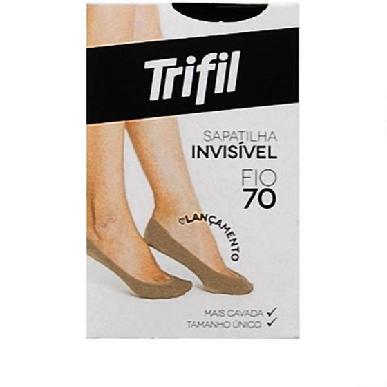 Meia Sapatilha Trifil Invisível Fio 70 Tamanho Único Preto - Meia ...