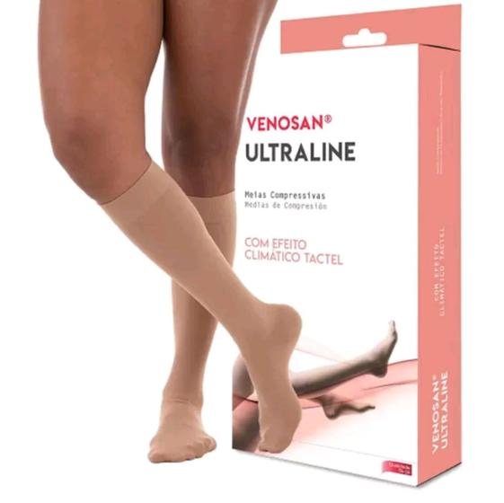 Meia Venosan Ultraline 4000 3/4 AD 30-40 mmhg Panturrilha Pé Aberto ...