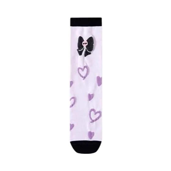 Meias Altas Até O Joelho Para Meninas Roxas Kuromi Desenho Animado ...
