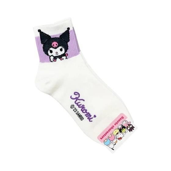 Meias Meninas Hello Kitty Y2K Kawaii Sanrio Melody Kuromi Cinnamoroll ...